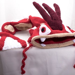 Gyarados Beanie - Crochet PATTERN ONLY - Etsy