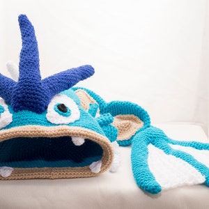 Gyarados Beanie - Crochet PATTERN ONLY - Etsy