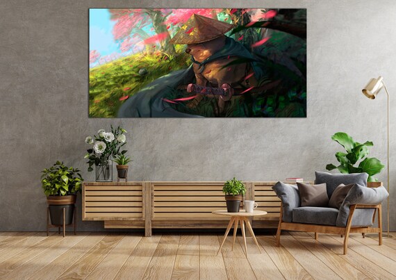 Doge Samurai Canvas Print Dog Meme Gift Shiba Inu Art Painting - Etsy