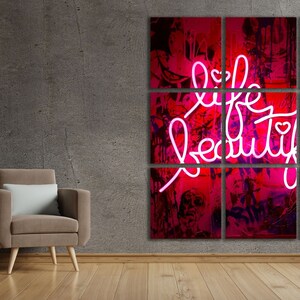 Life is Beautiful Banksy Canvas Print Urban Graffiti Print Street Art ...