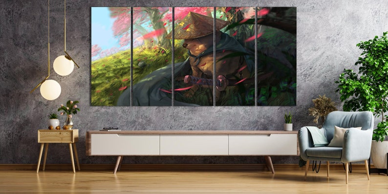 Doge Samurai Canvas Print Dog Meme Gift Shiba Inu Art Painting - Etsy