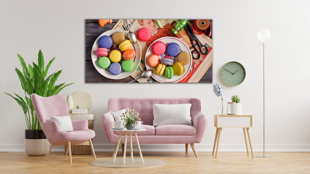 Macaron Canvas Print Modern Living Room Kitchen Wall Decor - Etsy