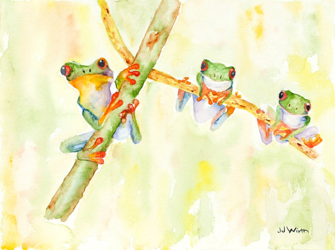 Harry the Frog and His Family, Giclee Print - Etsy