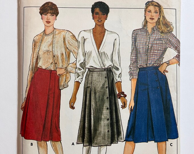 Butterick 6255 waist 24 25 26.5 1984 80s 1980s Vintage Sewing Pattern ...