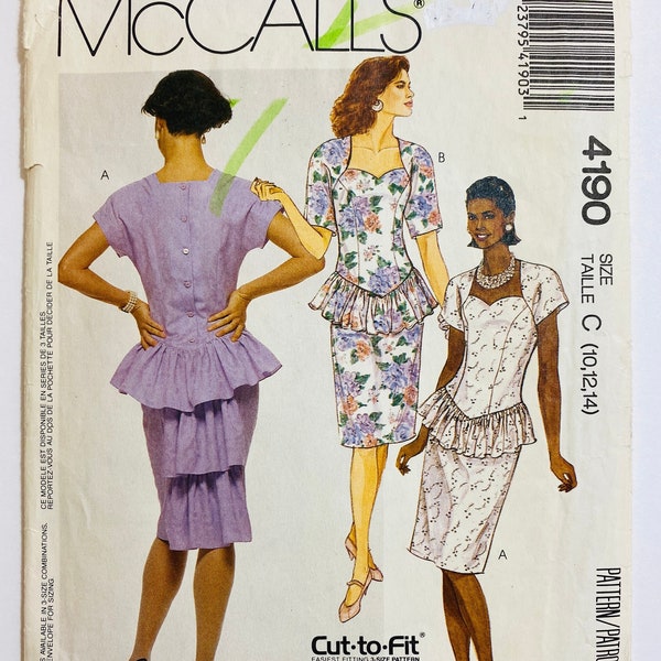 1980s Dress Pattern - Etsy