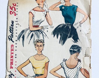 Scoop Neck Blouse - Etsy