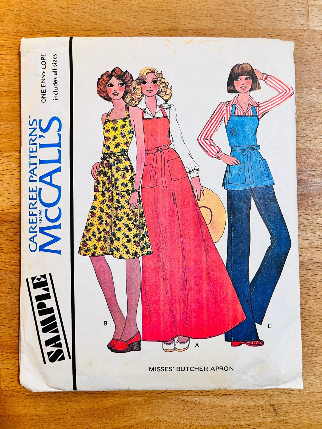 Mccall's Apron bust 30-42 Vintage 1970s Sewing - Etsy