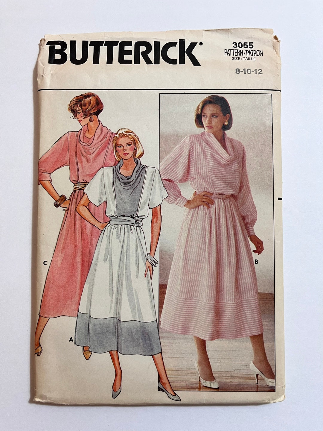 Butterick 3055 bust 31.5 32.5 34 Vintage - Etsy