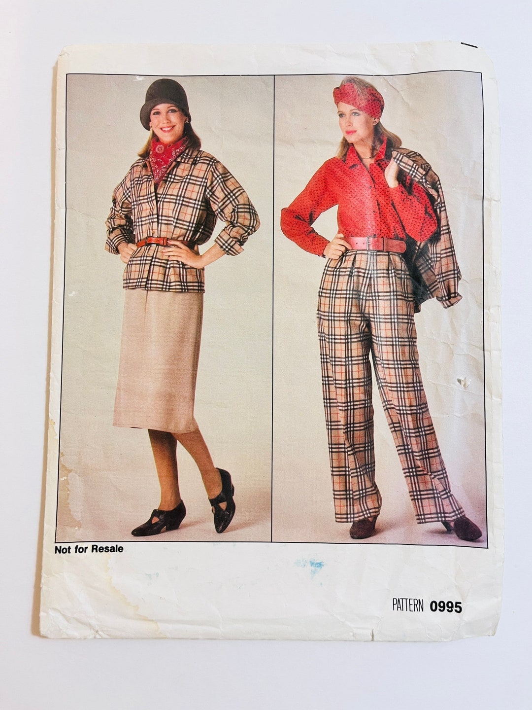 Vogue 0995 bust 31.5 32.5 34 Vintage 1980s Sewing Pattern 1985 80s ...