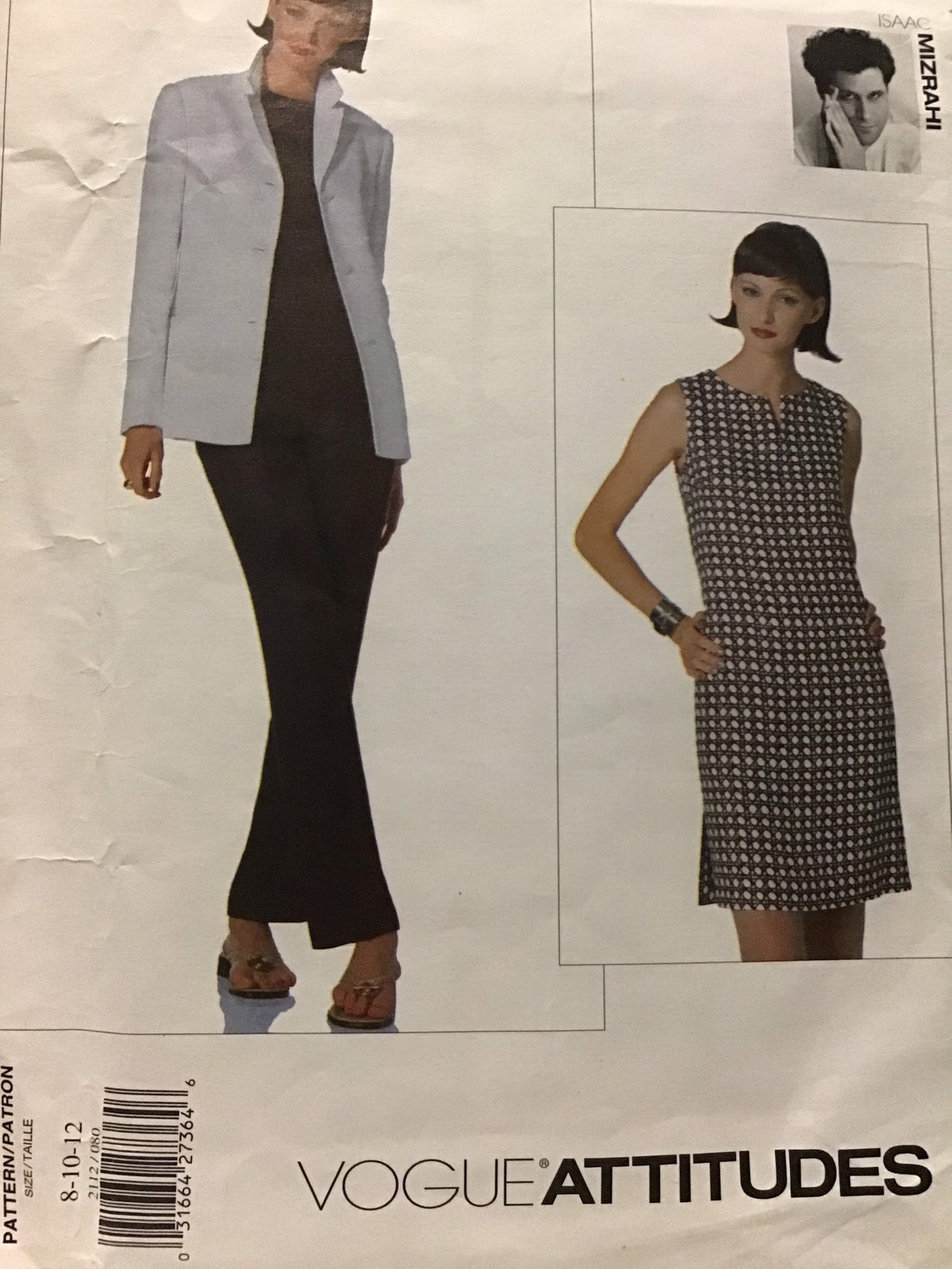 Sewing Pattern Vogue 2112 Isaac Mizrahi Womens Jacket Dress, and Pants ...