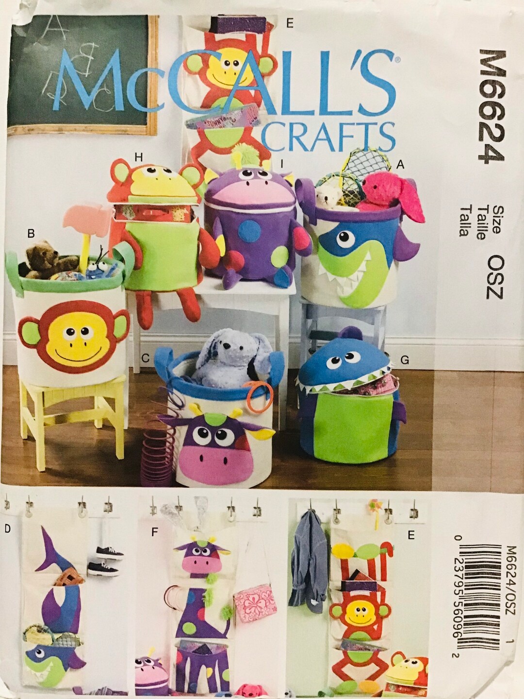 Sewing Pattern Mccall’s 6624 - Baskets and Wall Hangings for Storage ...