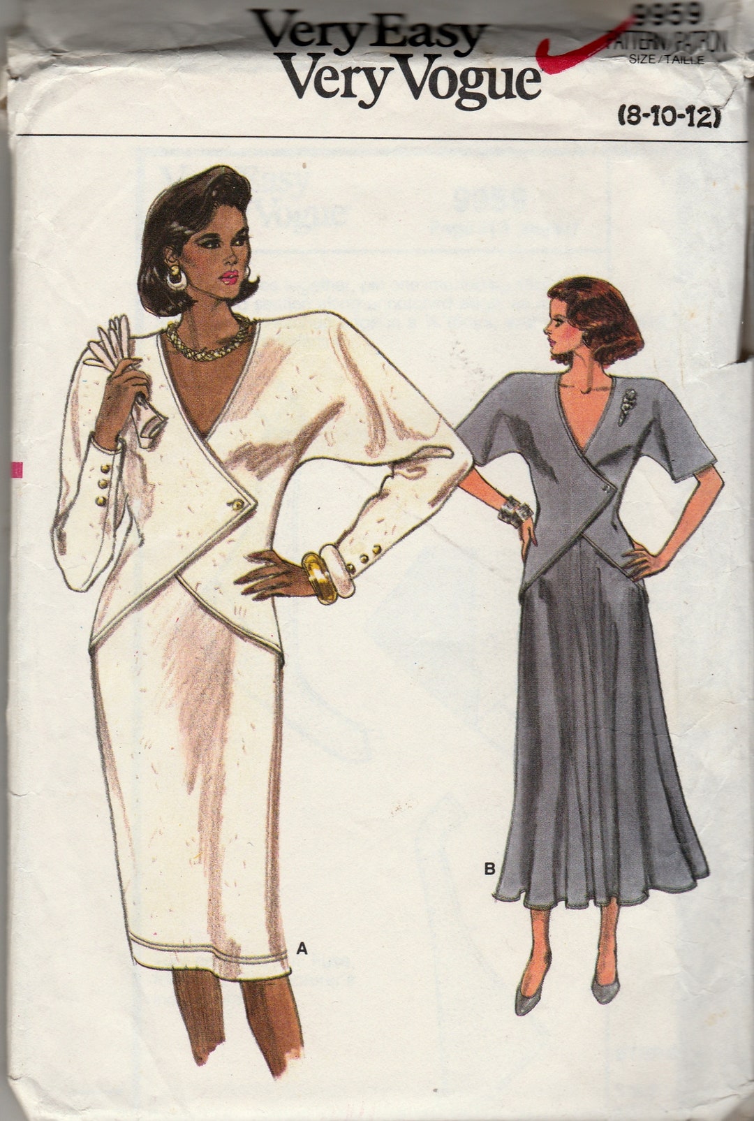 Sewing Pattern Vogue 9959 Women's Dress, Size 8,10,12, Uncut - Etsy
