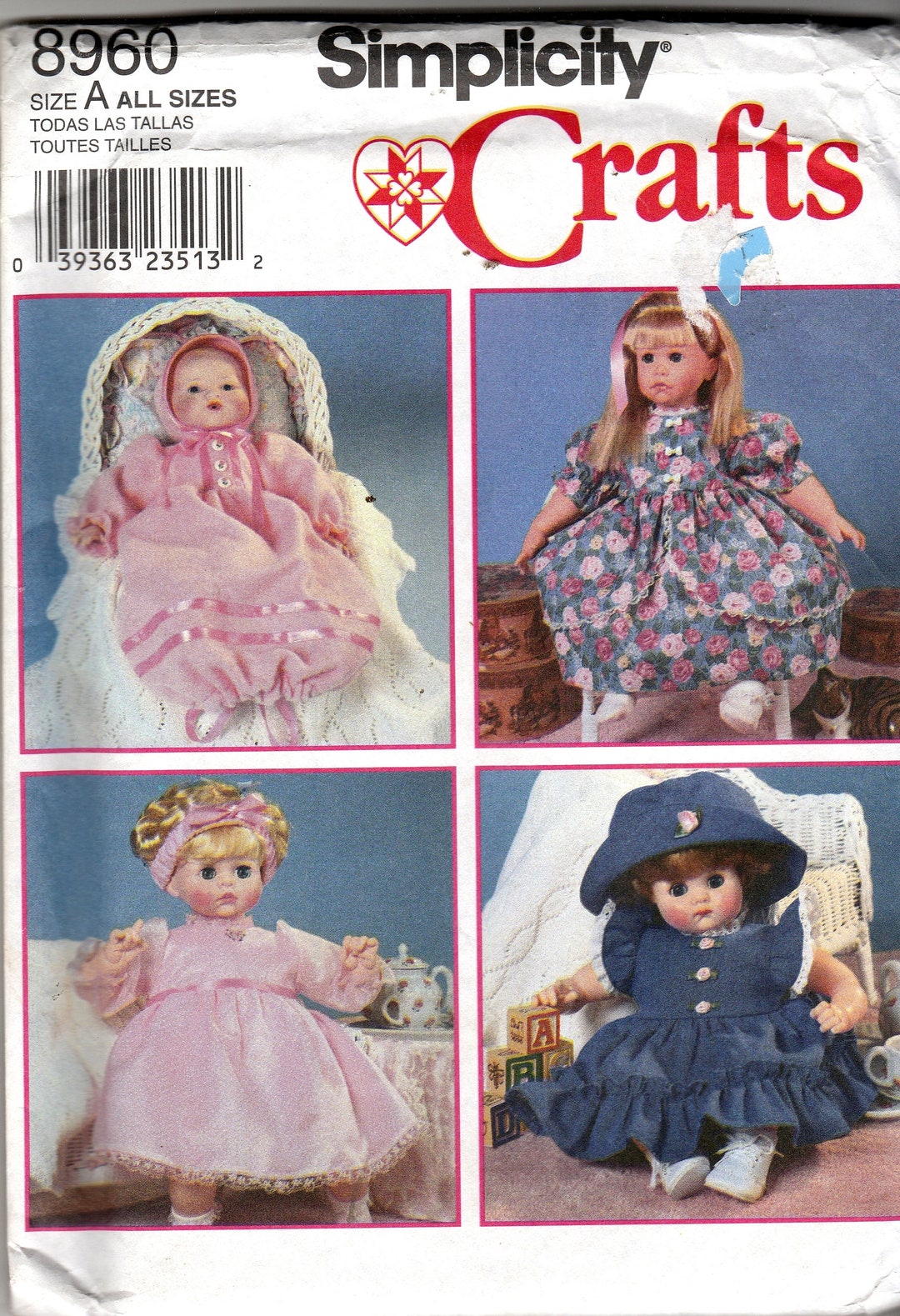 Sewing Pattern Simplicity 8960 Doll Clothing Sets, Uncut - Etsy