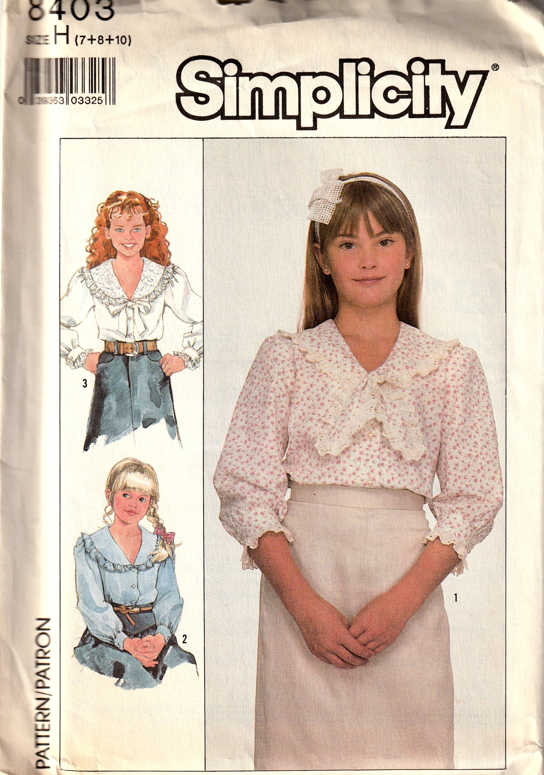 Sewing Pattern Simplicity 8403 Girl's Blouse, Size 7-10, Uncut - Etsy