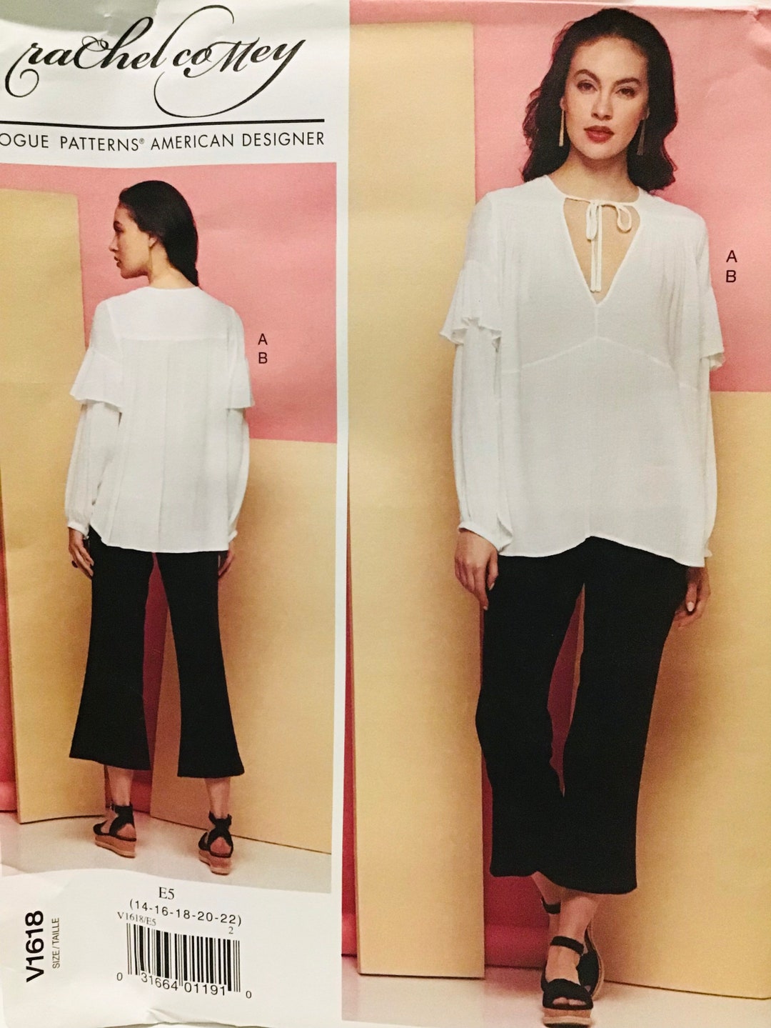 Sewing Pattern Vogue 1618 Very Loose-fitting Pullover Tunic and Pants ...