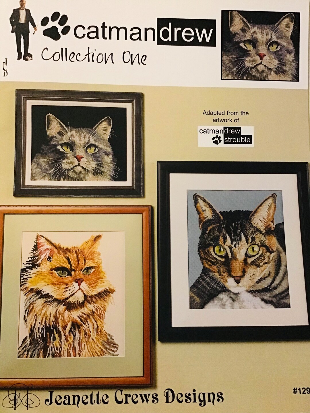 Catmandrew Collection One jeanette Crew Designs 3 Charts Tabby - Etsy