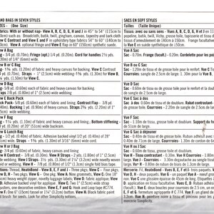 Sewing Pattern Simplicity 8852 Assorted Handbags, One Size, Uncut - Etsy