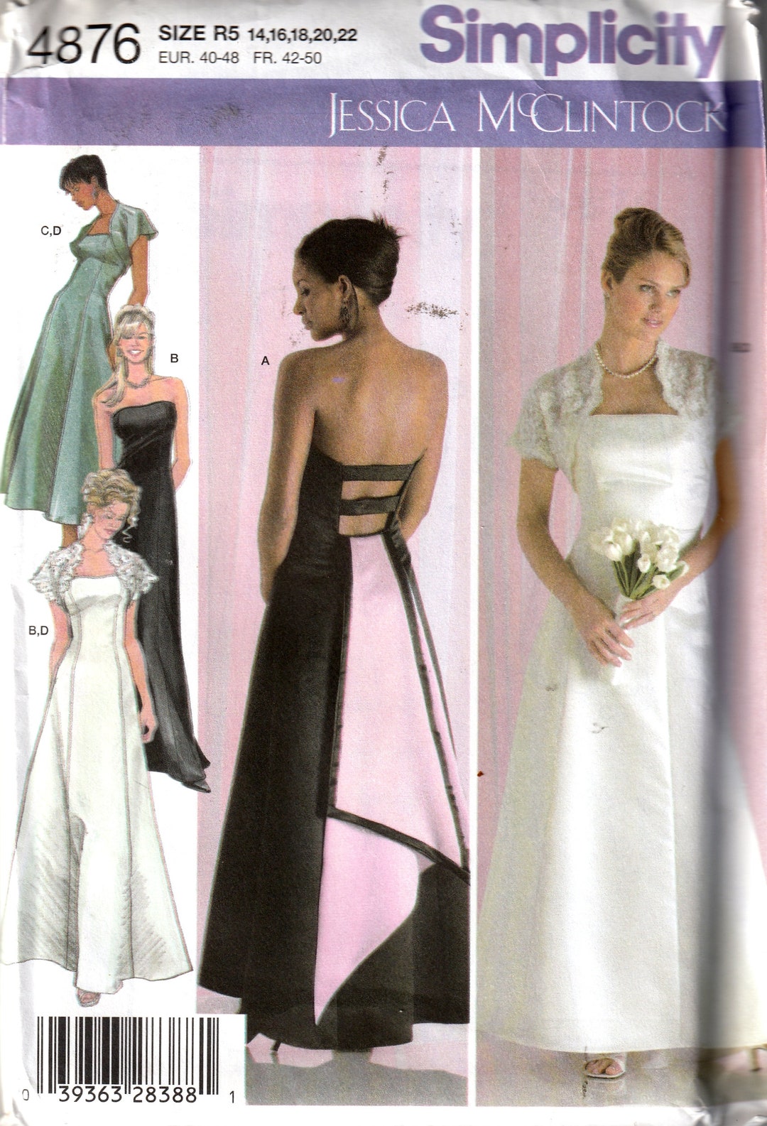 Sewing Pattern Simplicity 4876 Women's Dress & Jacket, Size 14-22 ...