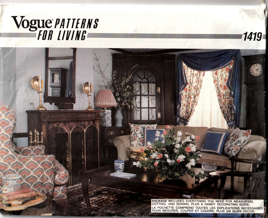 Sewing Pattern Vogue 1419 Vintage Home Decorating Package, Uncut - Etsy
