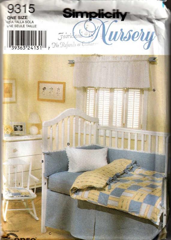 Sewing Pattern Simplicity 9315 Vintage Nursery Package One | Etsy
