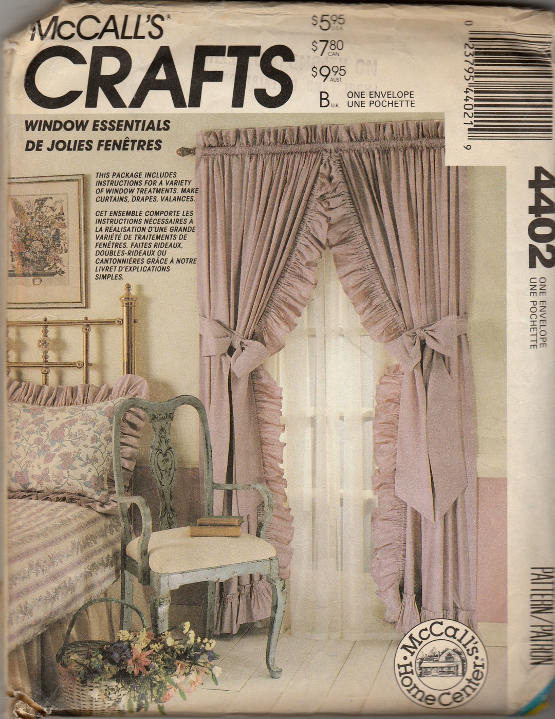 Sewing Pattern Mccalls 4402 Window Treatments, One Envelope, Uncut - Etsy