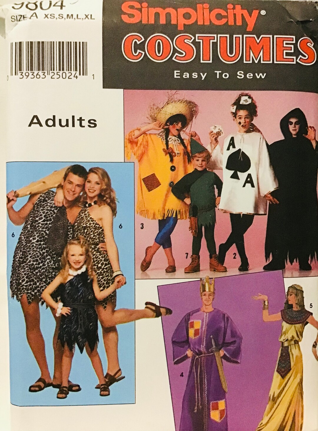 Sewing Pattern Simplicity 9804 Adult Men’s Women’s Costume Cleopatra ...