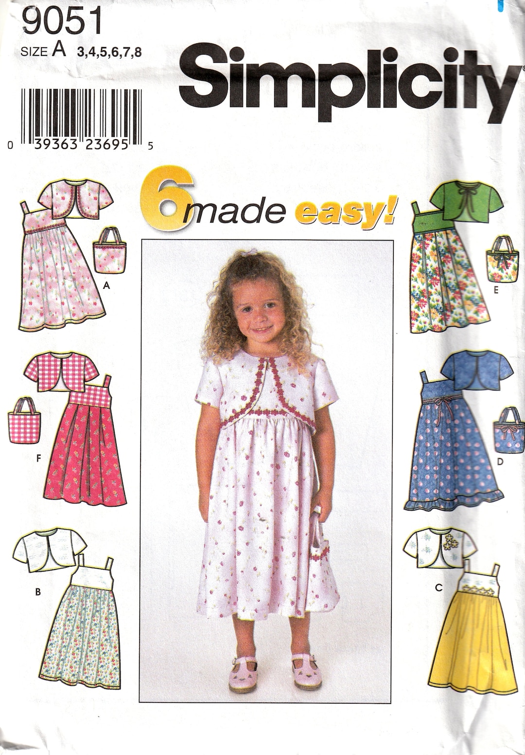 Sewing Pattern Simplicity 9051 Girls' Outfits, Size 3-8, Uncut - Etsy