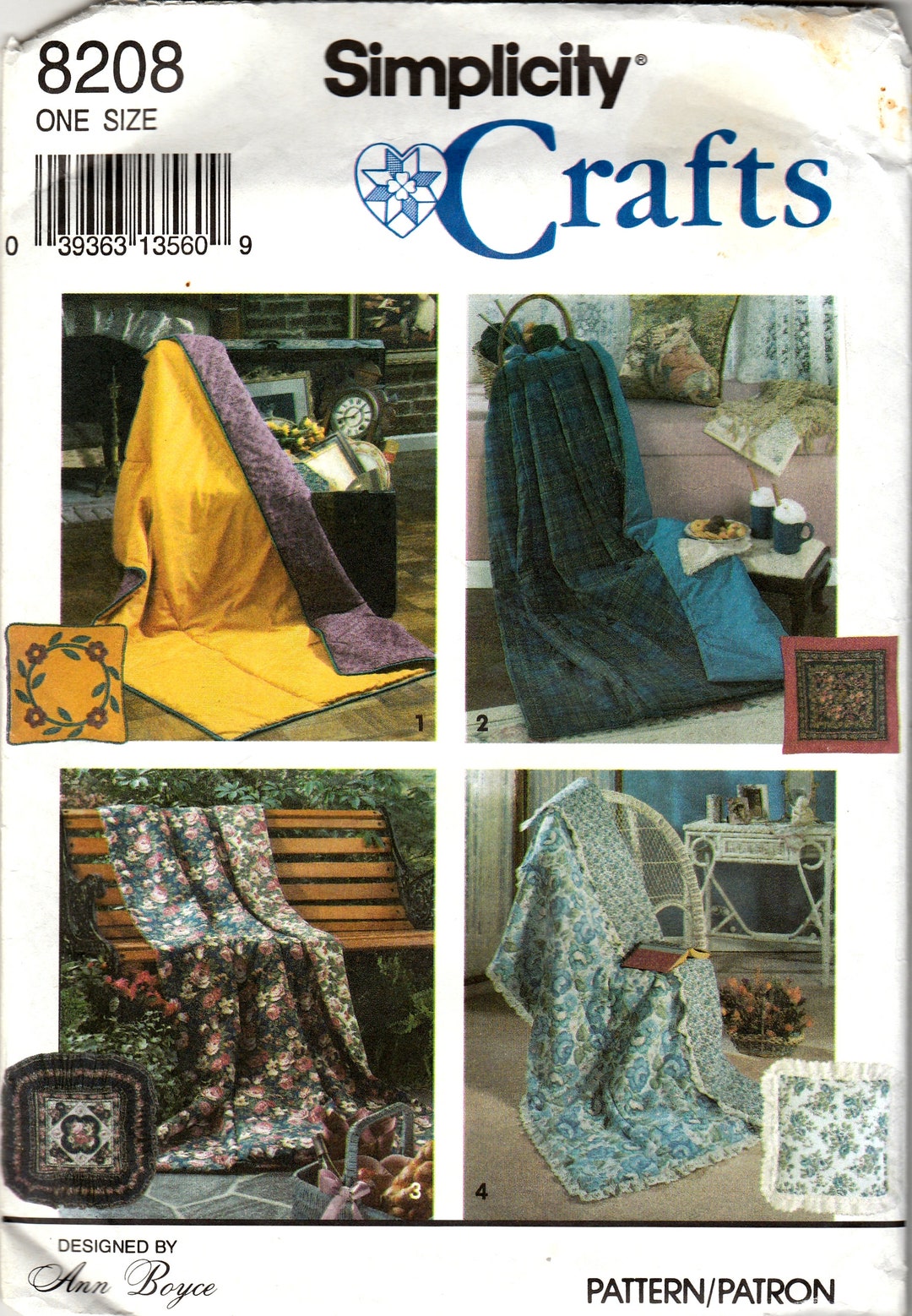 Sewing Pattern Simplicity 8208 Pillow Quilts, One Size, Uncut - Etsy