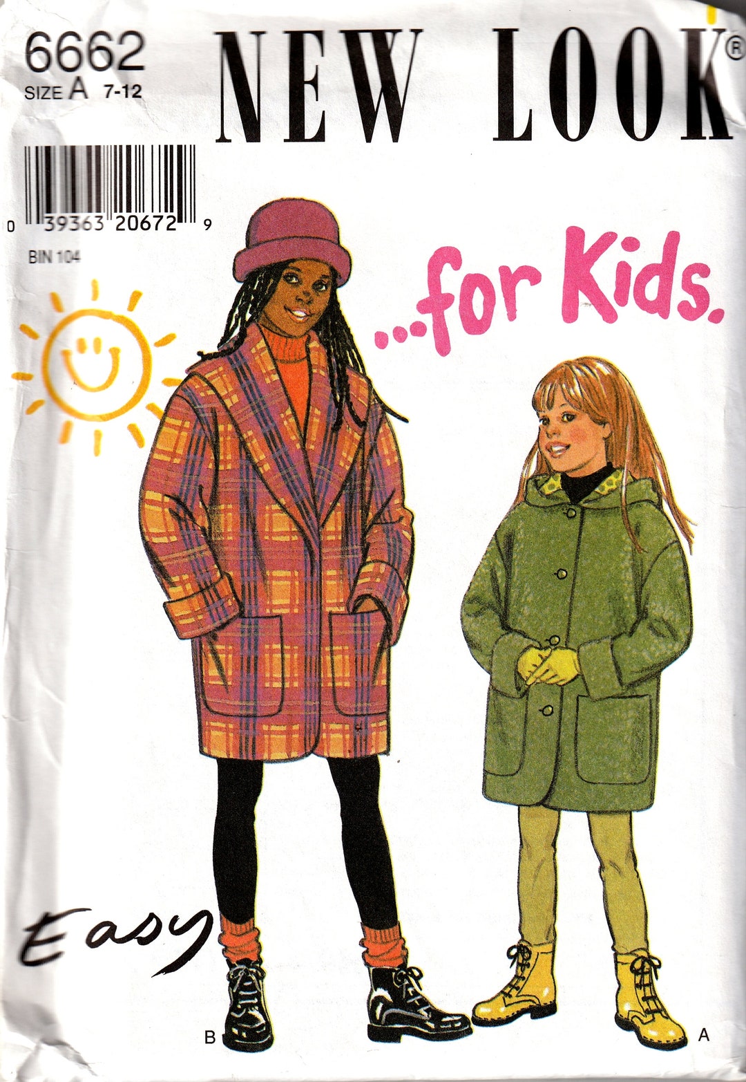 Sewing Pattern New Look 6662 Girls' Jackets, Size 7-12, Uncut - Etsy