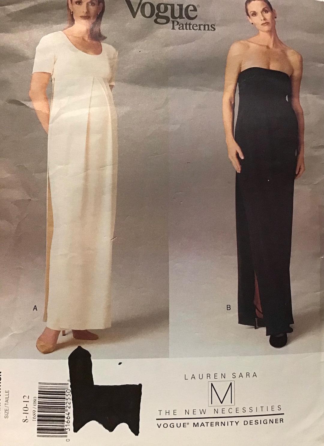 Sewing Pattern Vogue 1689 Lauren Sara Women’s Maternity Dress - Size 8 ...
