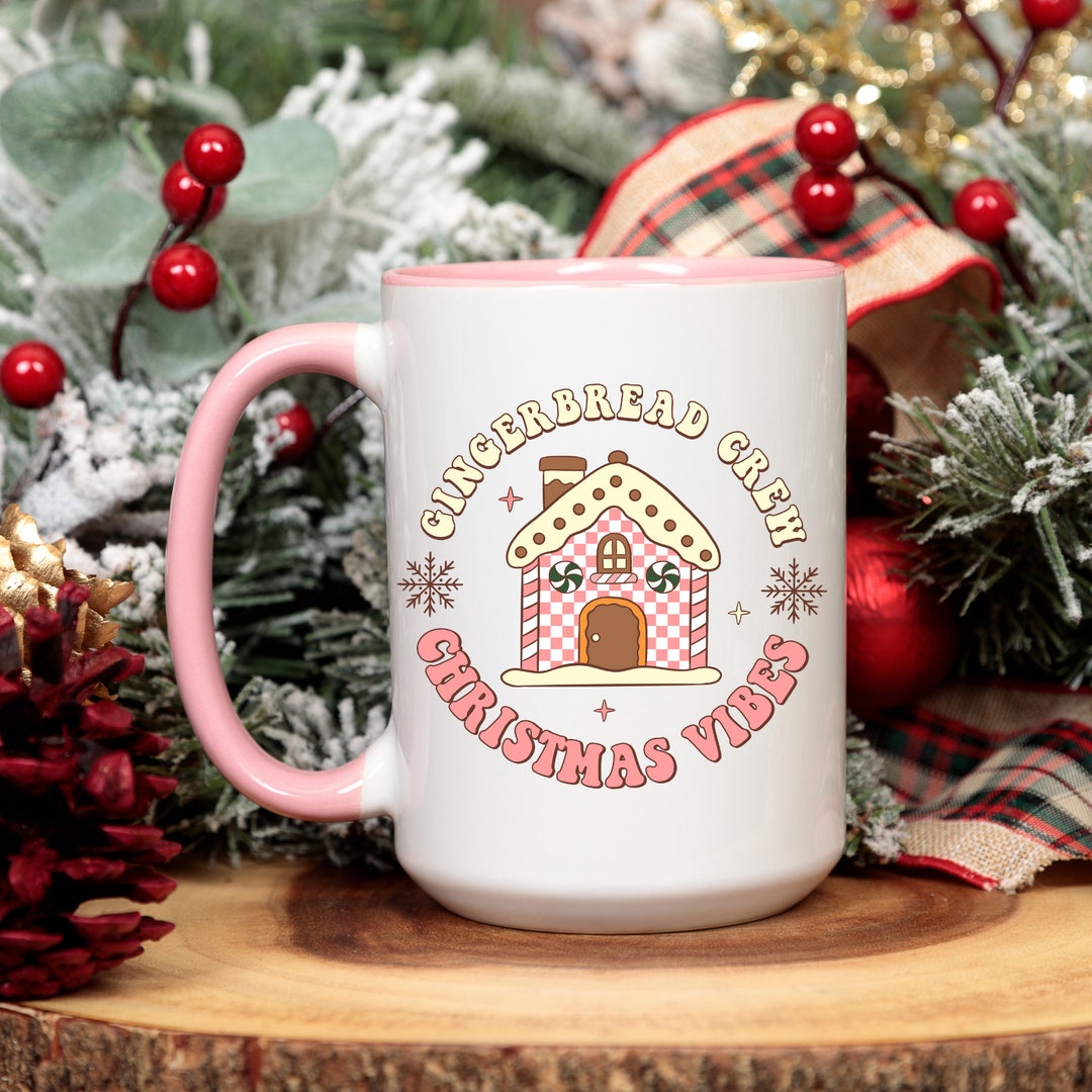 Gingerbread Crew Mug, Gingerbread House, Cute Christmas Coffee Mug ...