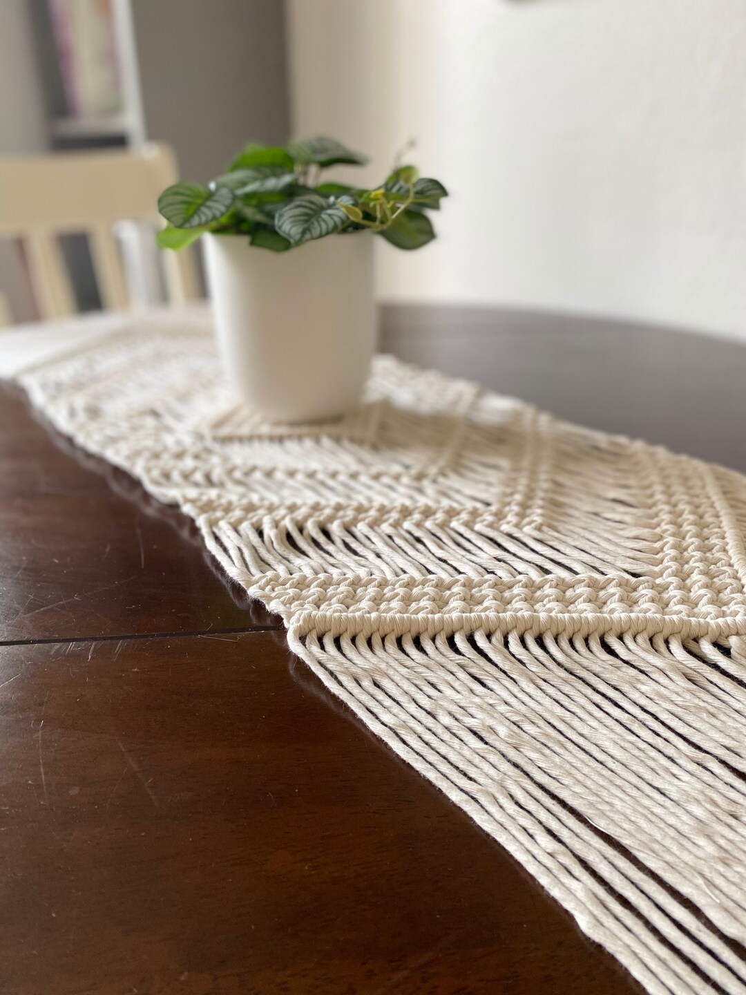 Macrame Table Runner - Etsy