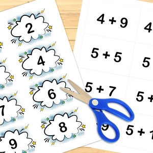 Addition Flash Cards, Math Printable Cards, Addition 0 - 20 ...