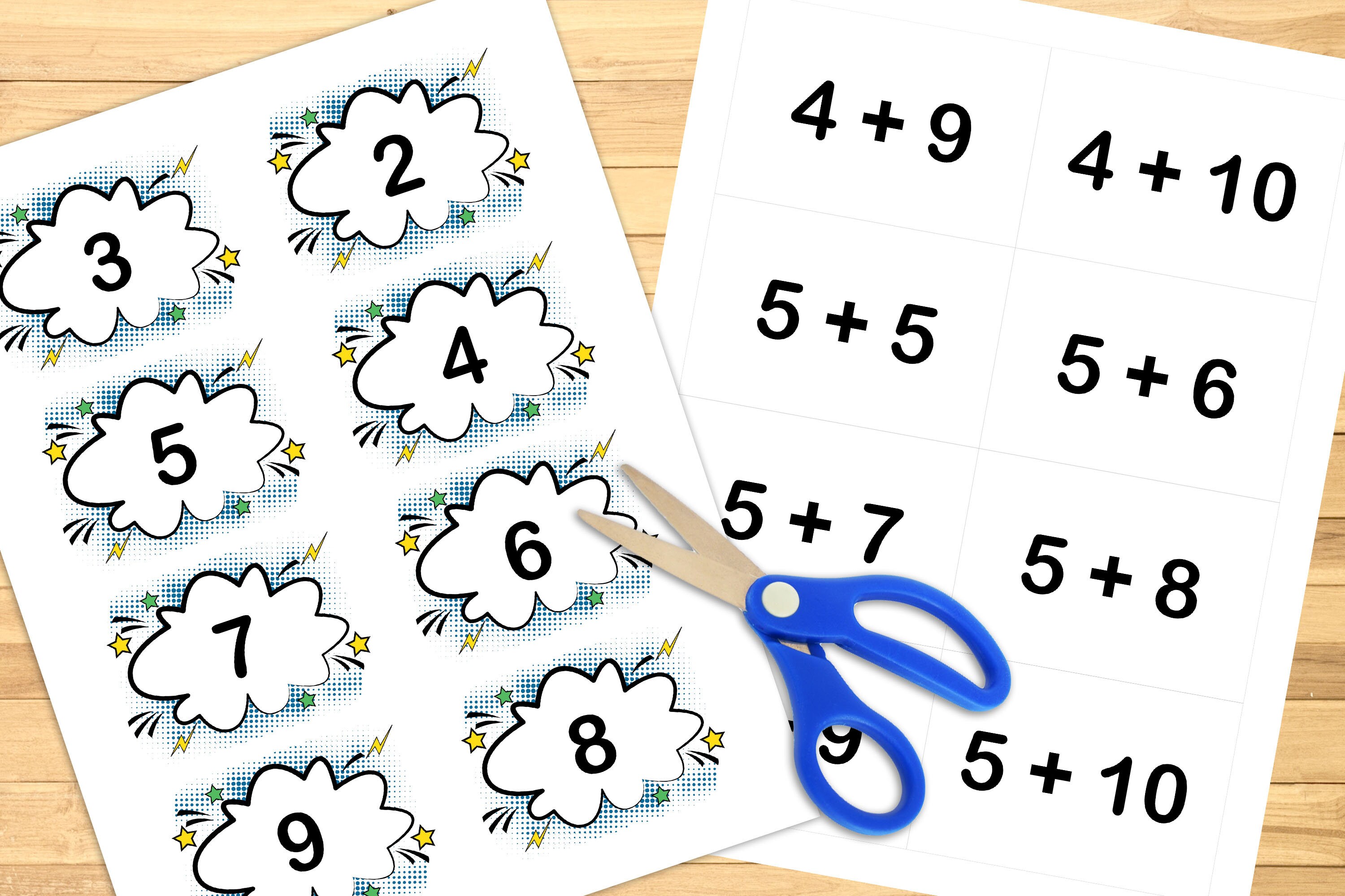 Addition Flash Cards, Math Printable Cards, Addition 0 - 20 ...