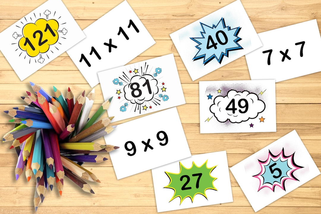 Multiplication Flash Cards, Math Printable Cards, Multiplication 0-12 ...