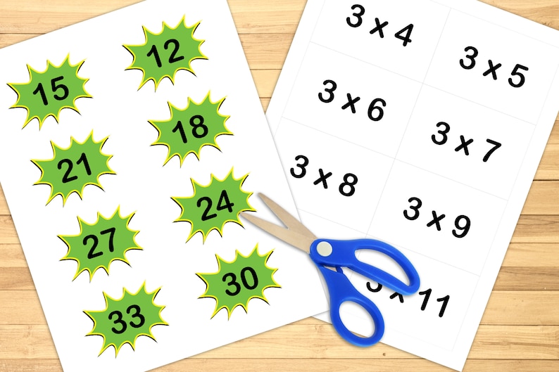 Multiplication Flash Cards, Math Printable Cards, Multiplication 0-12 ...