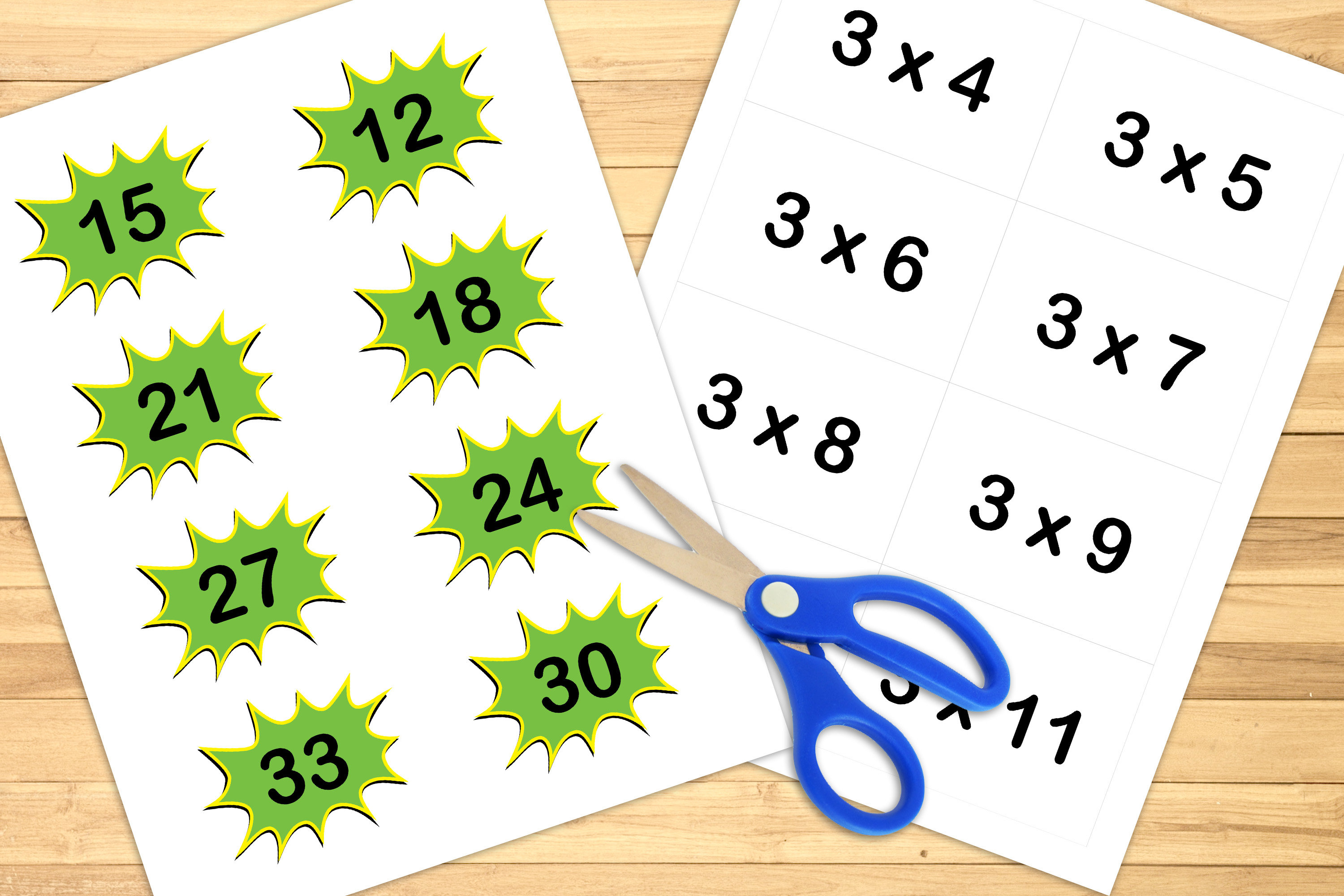 Multiplication Flash Cards, Math Printable Cards, Multiplication 0-12 ...