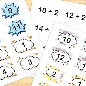 Division Flash Cards Printable, Divide by 1-12, 3rd Grade Math, 4th ...