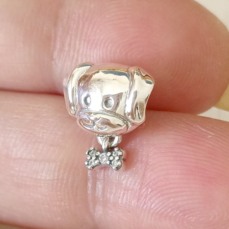 Pet Dog & Bone Charm Fit European Charms Bracelets DIY Gift for Her 925 ...