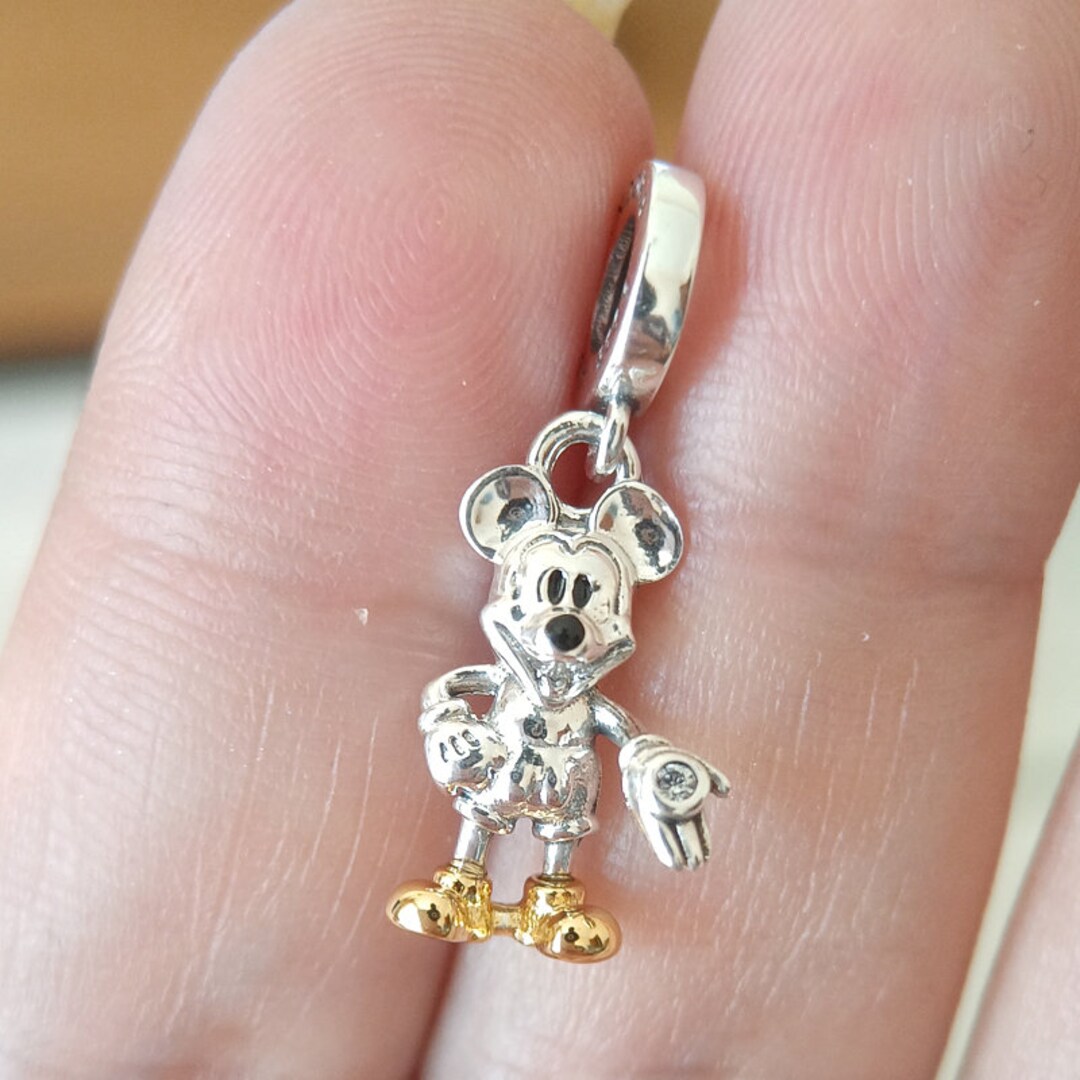 Disney 100th Anniversary Mickey Mouse Lab-created Dangle Charm Fits ...