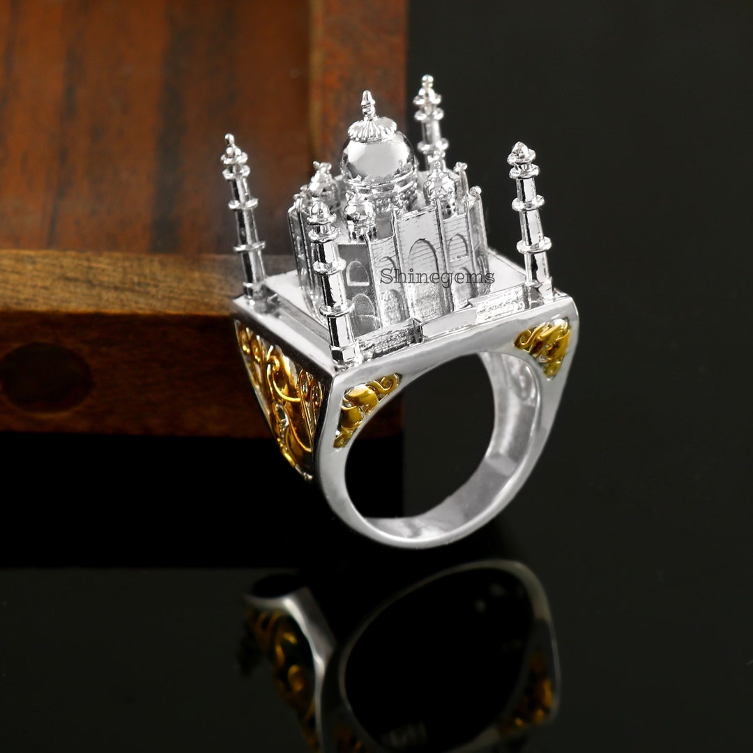 Taj Mahal Architectural Sterling Silver Statement Ring, Handmade ...