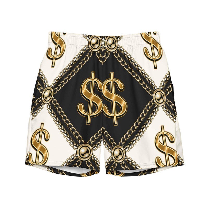 Gold Money Links Swim Trunks - Etsy