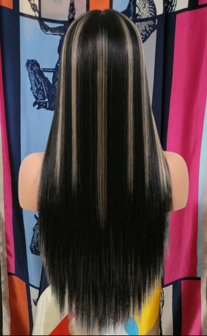 Darkroot Blonde Ombre Highlighted Baylage Straight Hd Lace Front Wig - Etsy