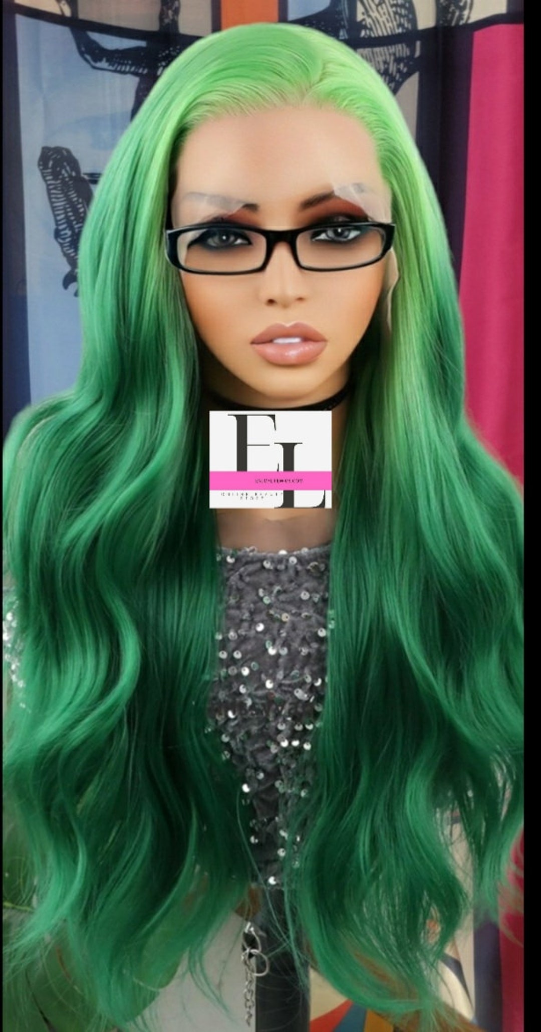Sexy Natural Wavy Hulk Green Big Wavy Lace Front Adjustable Wig - Etsy