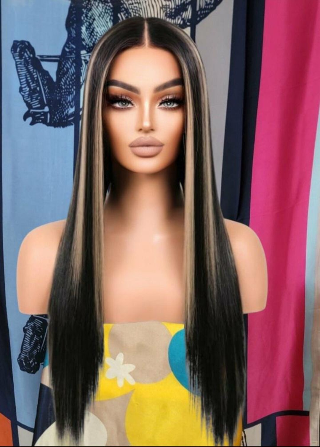 Darkroot Blonde Ombre Highlighted Baylage Straight Hd Lace Front Wig - Etsy