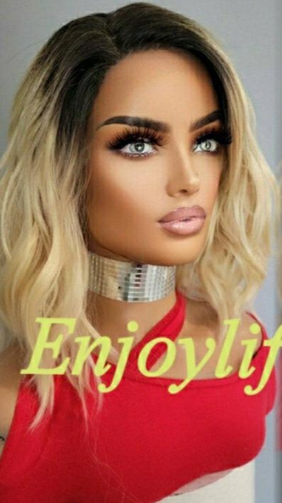 Sexy Ash Blonde Baylayage Wavy Natural Looking Lace Front Wig - Etsy