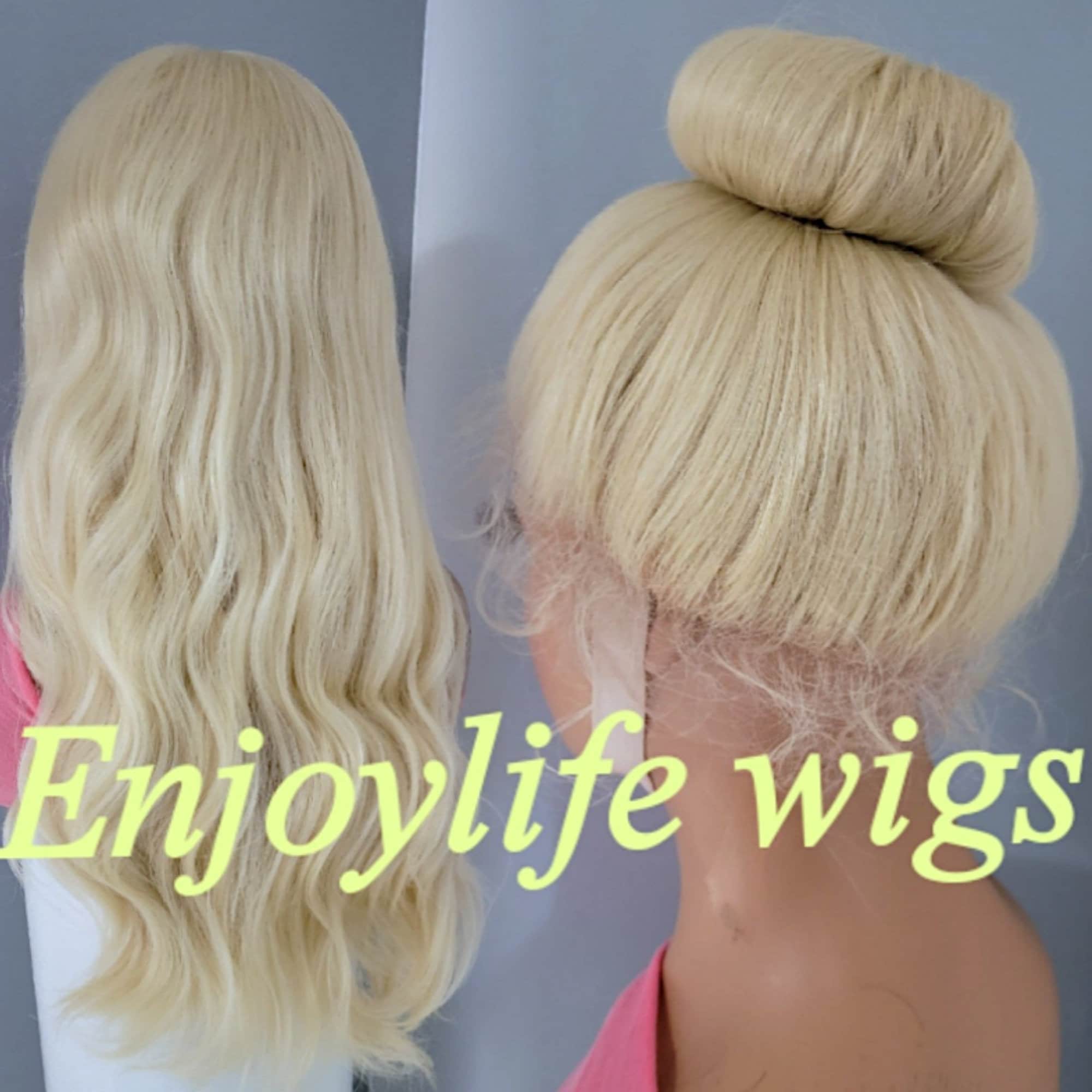 Prestyled Blonde 360 Lace Front Wig, Wavy Bun - Etsy