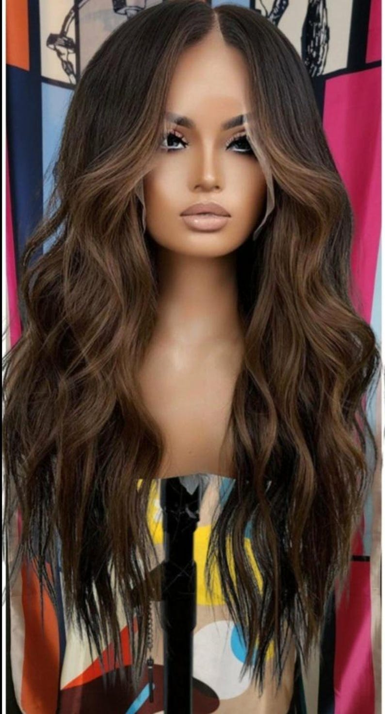 Balayage Chestnut Brown Blonde Loose Wave H.D. Lace Front Wig - Etsy