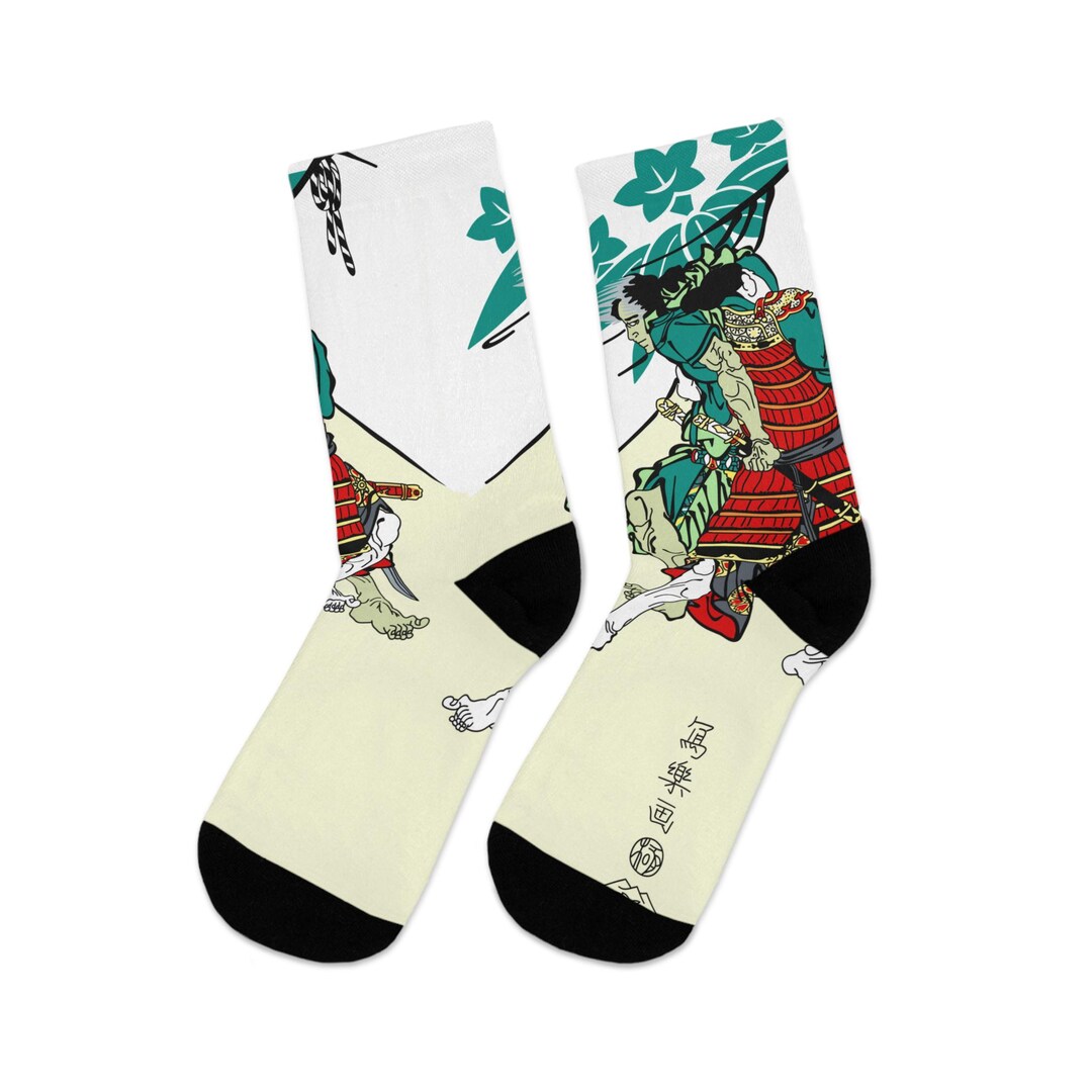 Samurai Socks Japanese Warrior Socks Katana Socks Cool Socks for Guys ...