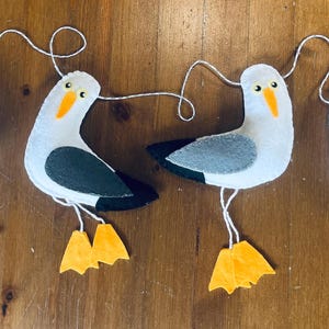 Hand Sewn Seagull Garland, Cheeky Bird Decor - Etsy